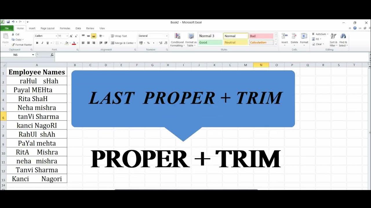 UPPER ! LOWER ! TRIM ! PROPER ! PROPER +MICROSOFT TRIM ! QUICK 5 TIME ...
