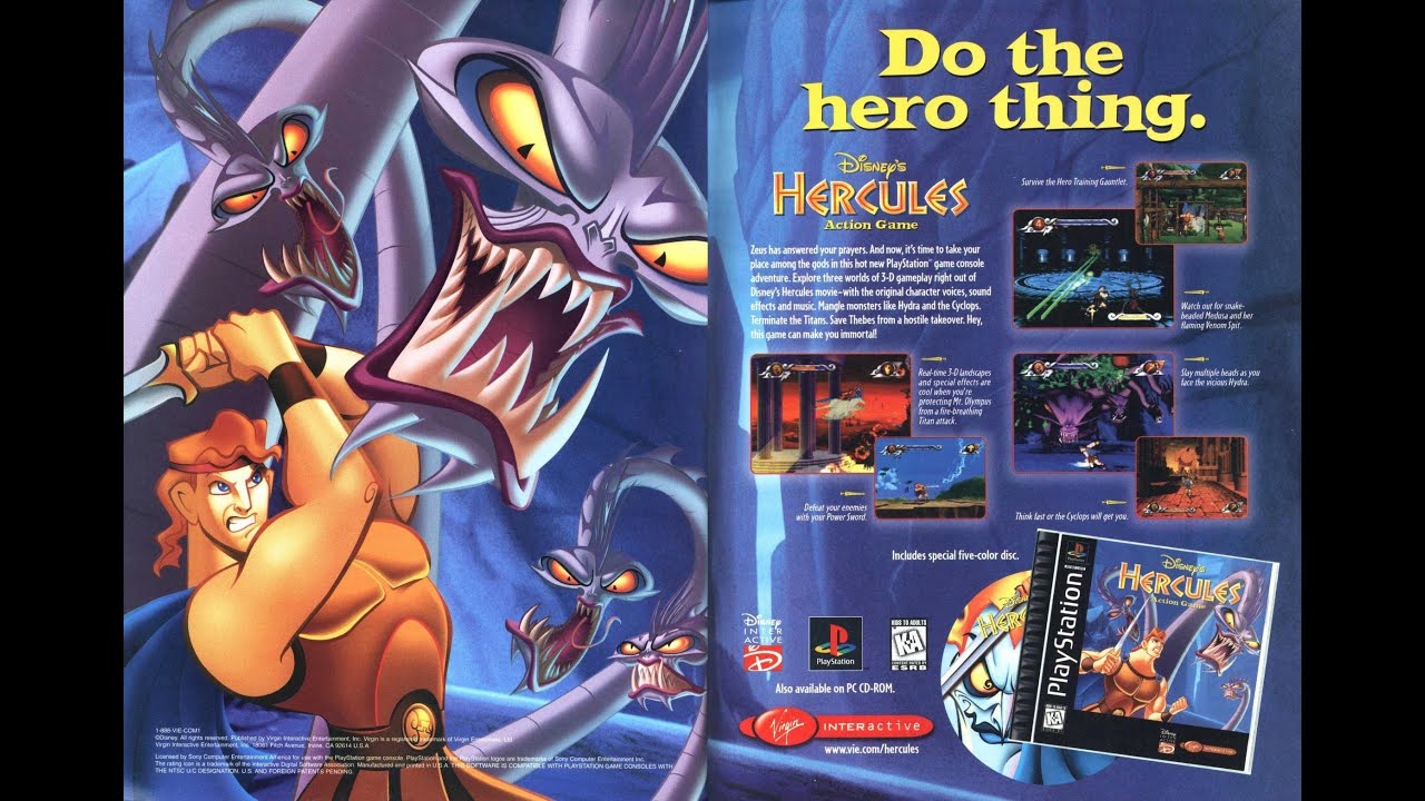 Disney's Hercules Action Game | PS1 Gameplay - YouTube