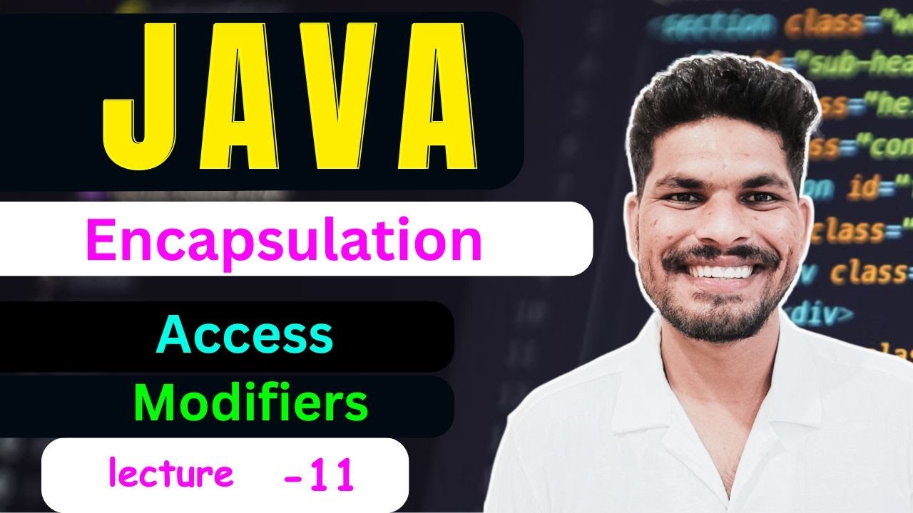 Encapsulation in Java Explained 🔥 | Real Life Example + Code | Learn OOPs Concept - YouTube