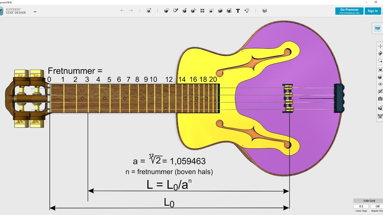 ukulele made of 3D-printed components - YouTube