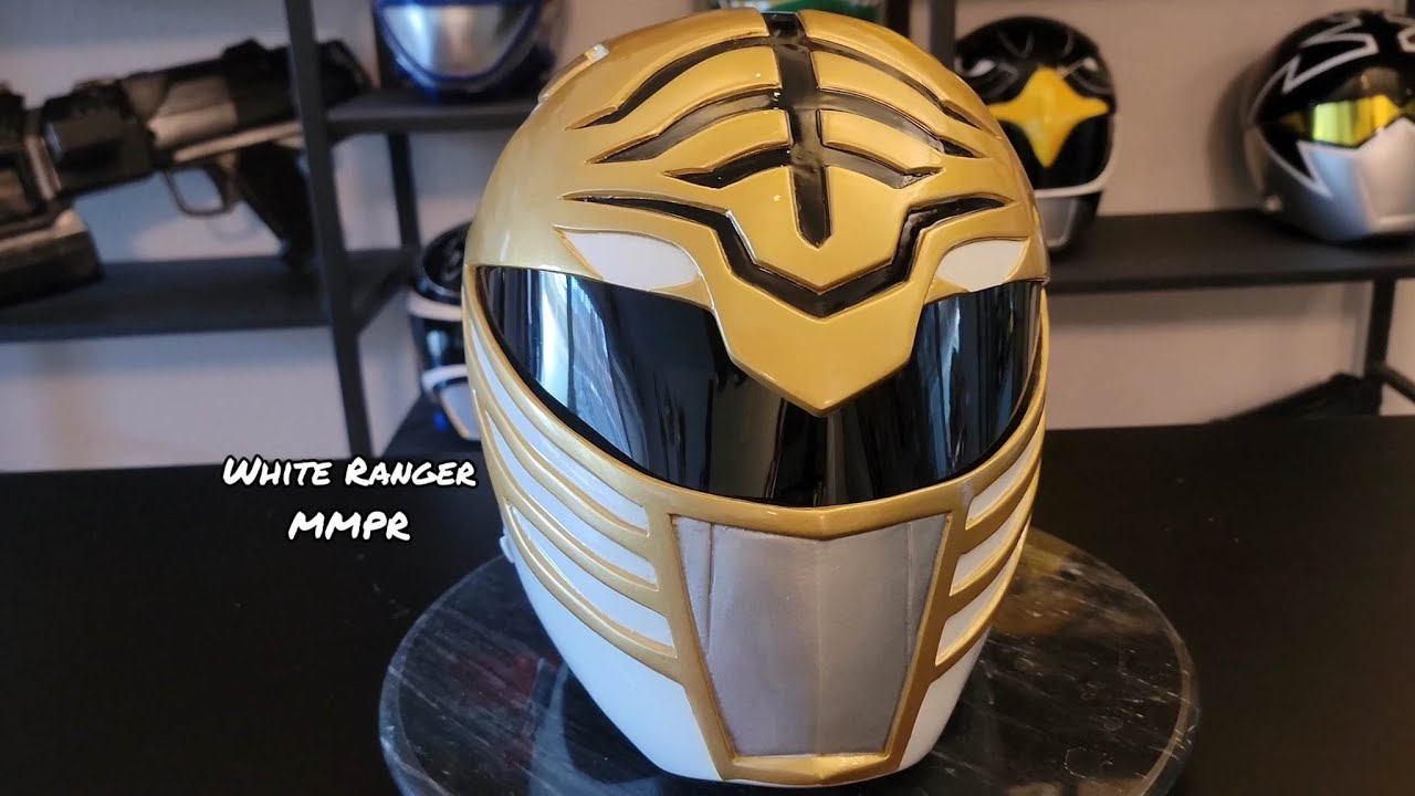 White MMPR Helmet (Kamen Rider Nimoy - NOW ** Kamen Rider Custom Mask ...
