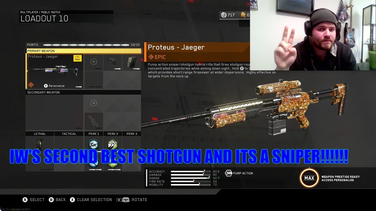Proteus Jaeger (infinite warefare's SECOND BEST shotgun!!!!) - YouTube