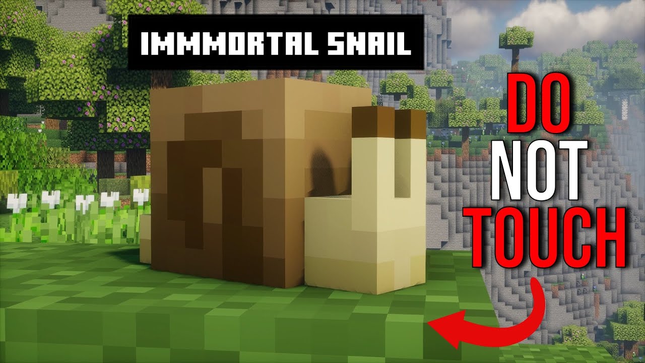 Minecraft Hardcore But The Immortal Snail Is Hunting Me... - YouTube