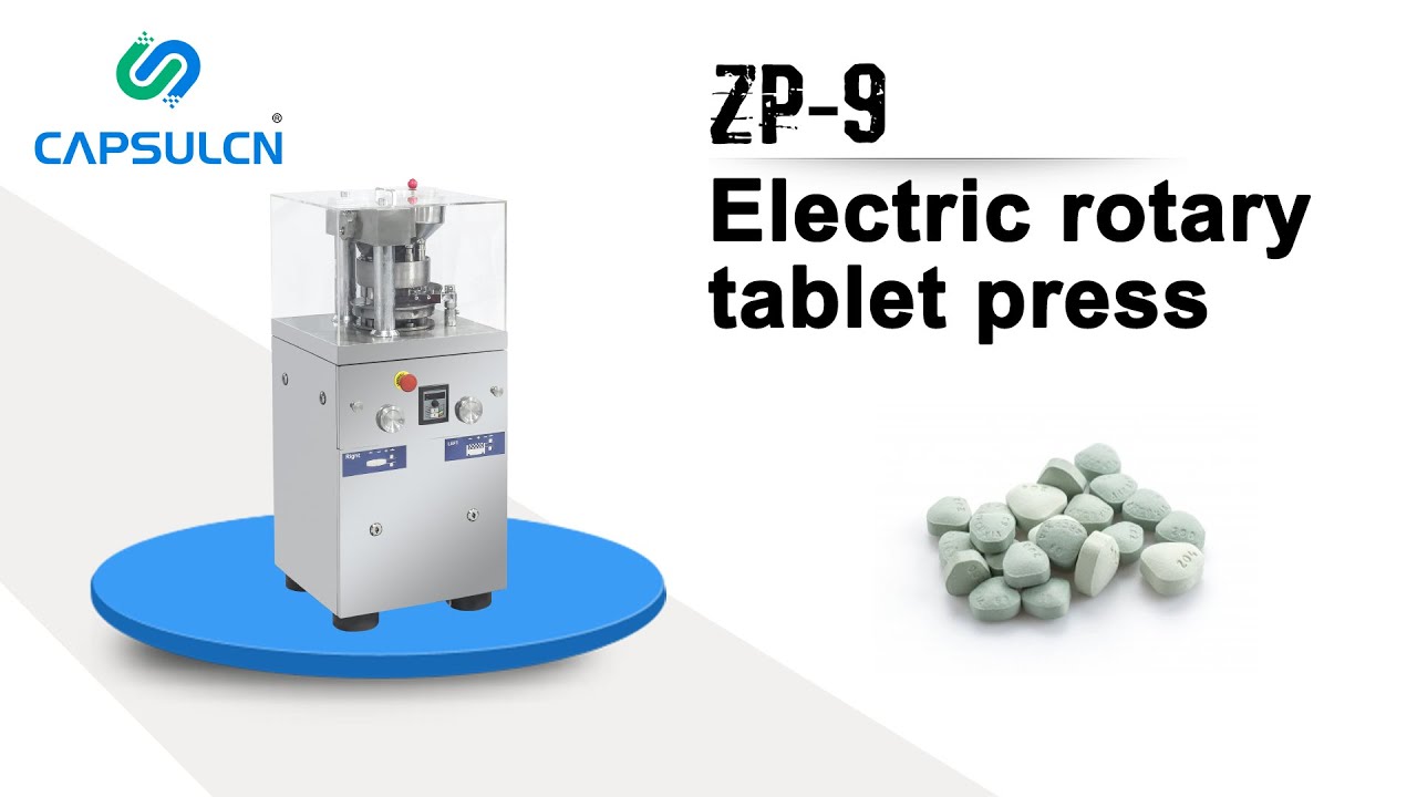 Electric rotary tablet press ZP-9 simple - YouTube