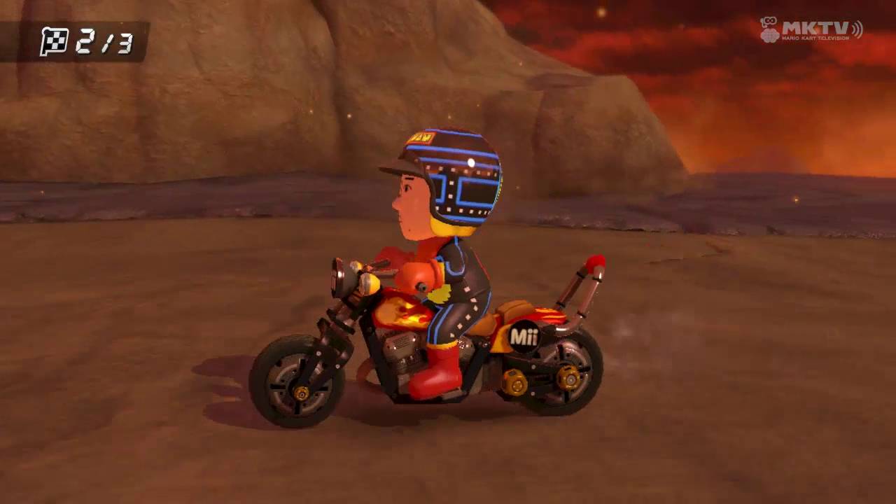 Mario Kart 8 - Grumble Volcano (Online Worldwide 200cc) Race - YouTube