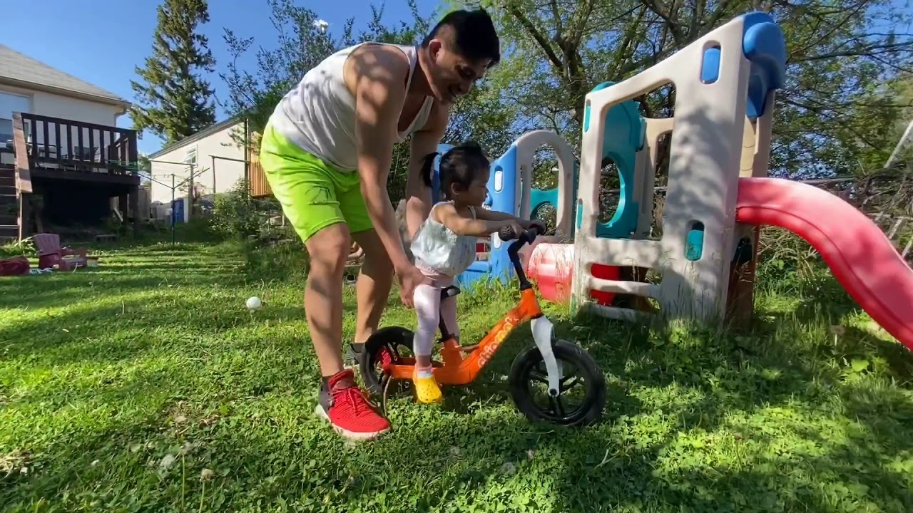 Baby riding bike - YouTube