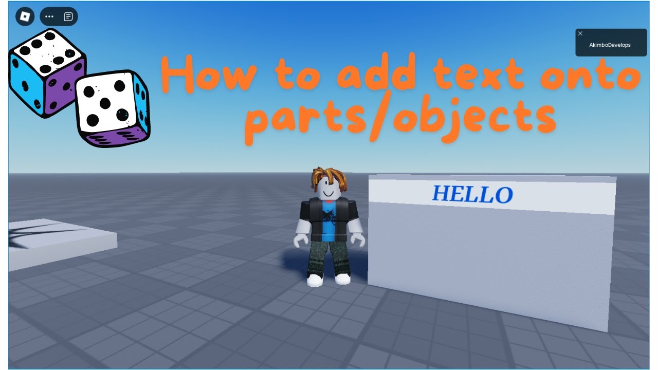 How to add text onto parts/objects in Roblox Studio ! - YouTube