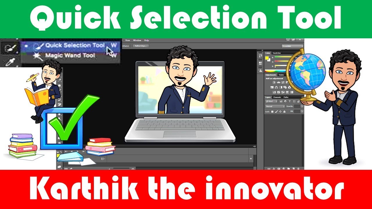 How To Use The Quick Selection Tool In Photoshop | How To Cut Out An ...