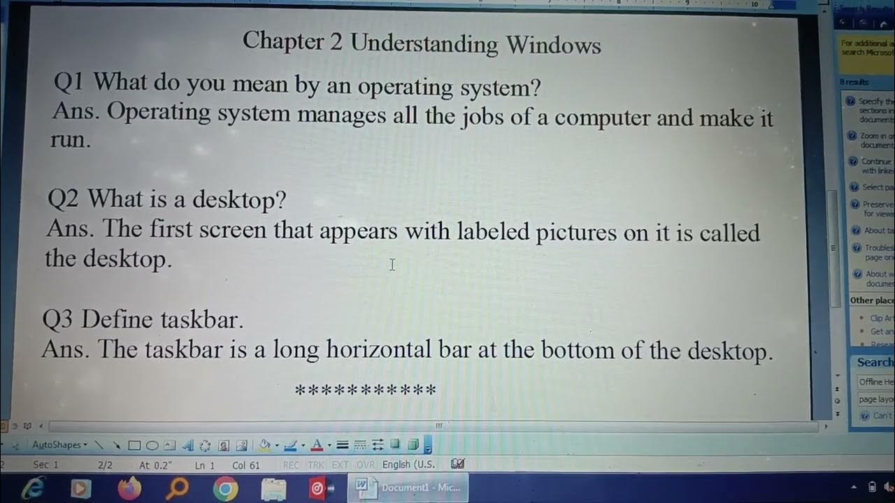 Computer Chapter 2 Understanding Windows class 3rd #computer #dgnacademy #Informationtechnology ...