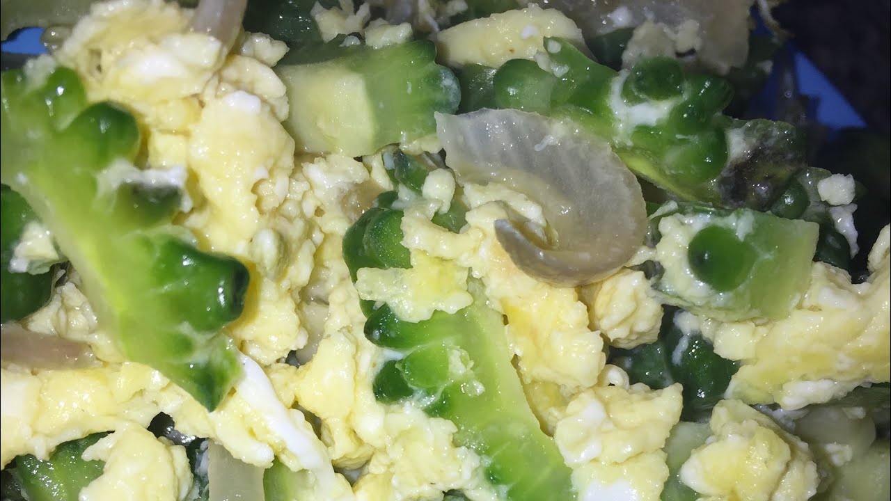 Bitter Gourd with Egg my dinner - YouTube