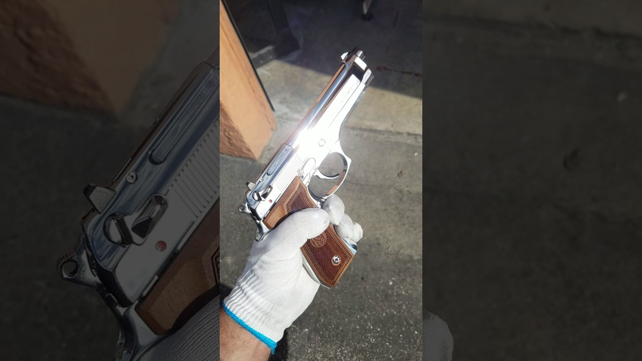 Mirror Polished Beretta 92fs - YouTube