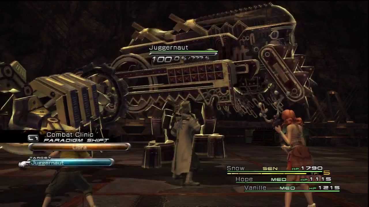 Final Fantasy XIII - How to kill a Juggernaut at low stats v2 - YouTube