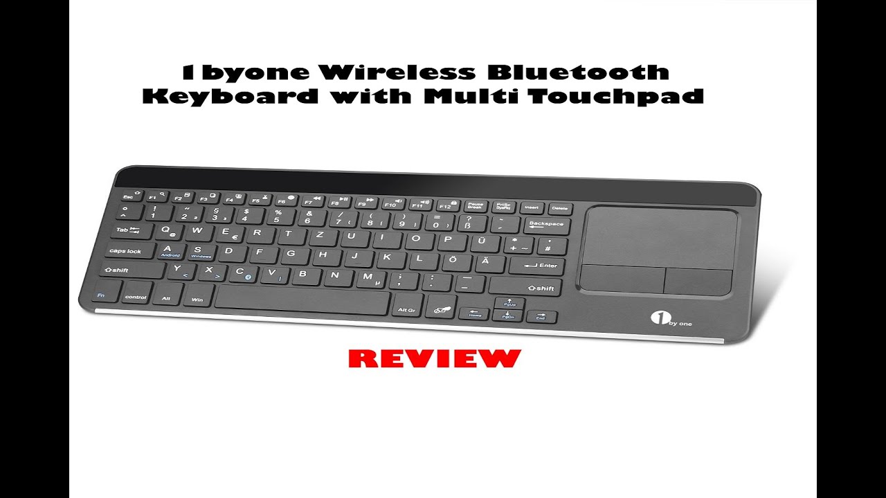1ByOne Bluetooth Keyboard With Touchpad Review - YouTube