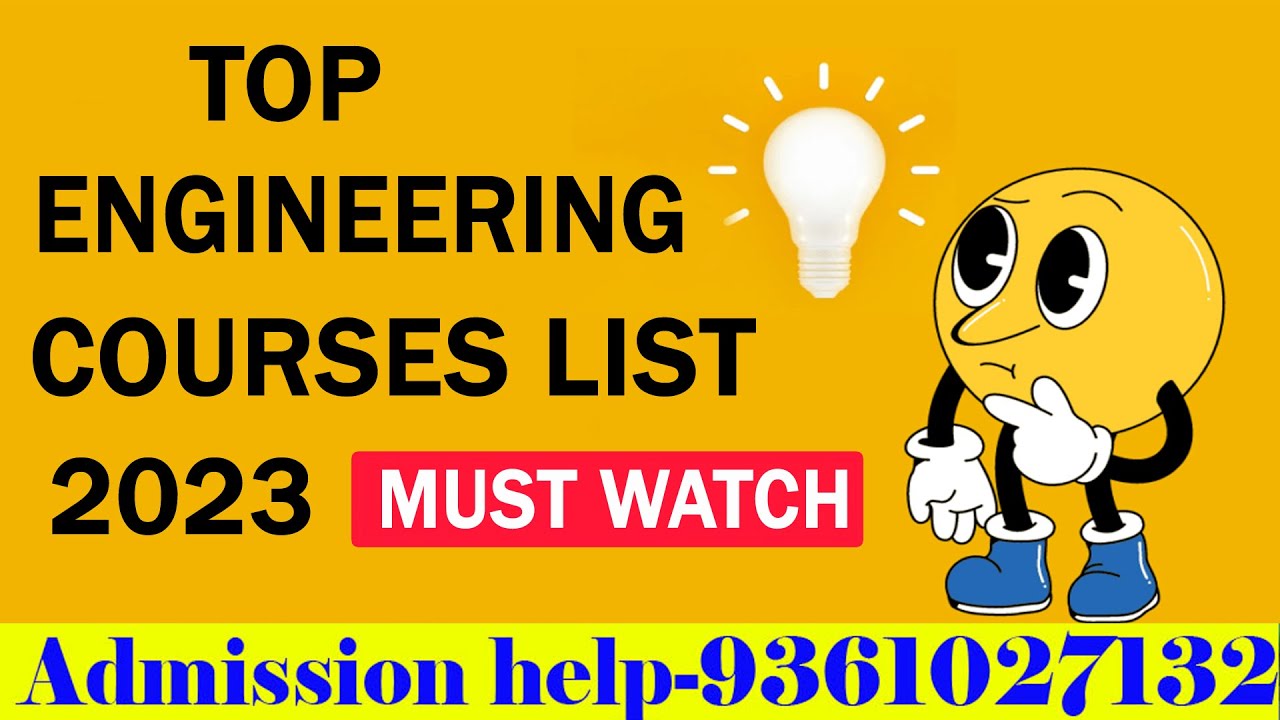 2023 top engineering courses list must watch - YouTube