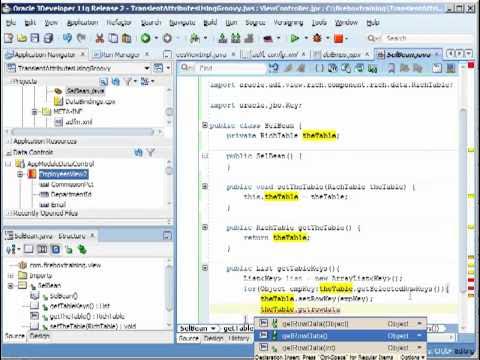 ADF Training | Performing Multiple Row Selection with Oracle ADF Tables - YouTube