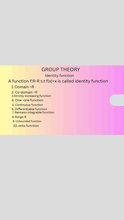 🍁Group theory (identity function) #ytshorts #math #mathematics #youtubeshorts 📖📖 - YouTube