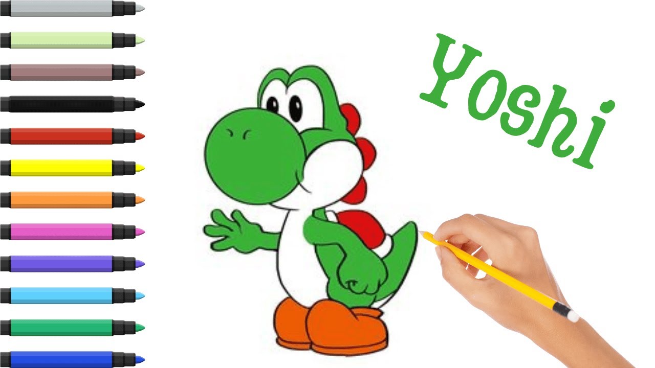 Discover How to Draw Yoshi - Mario Bros - YouTube