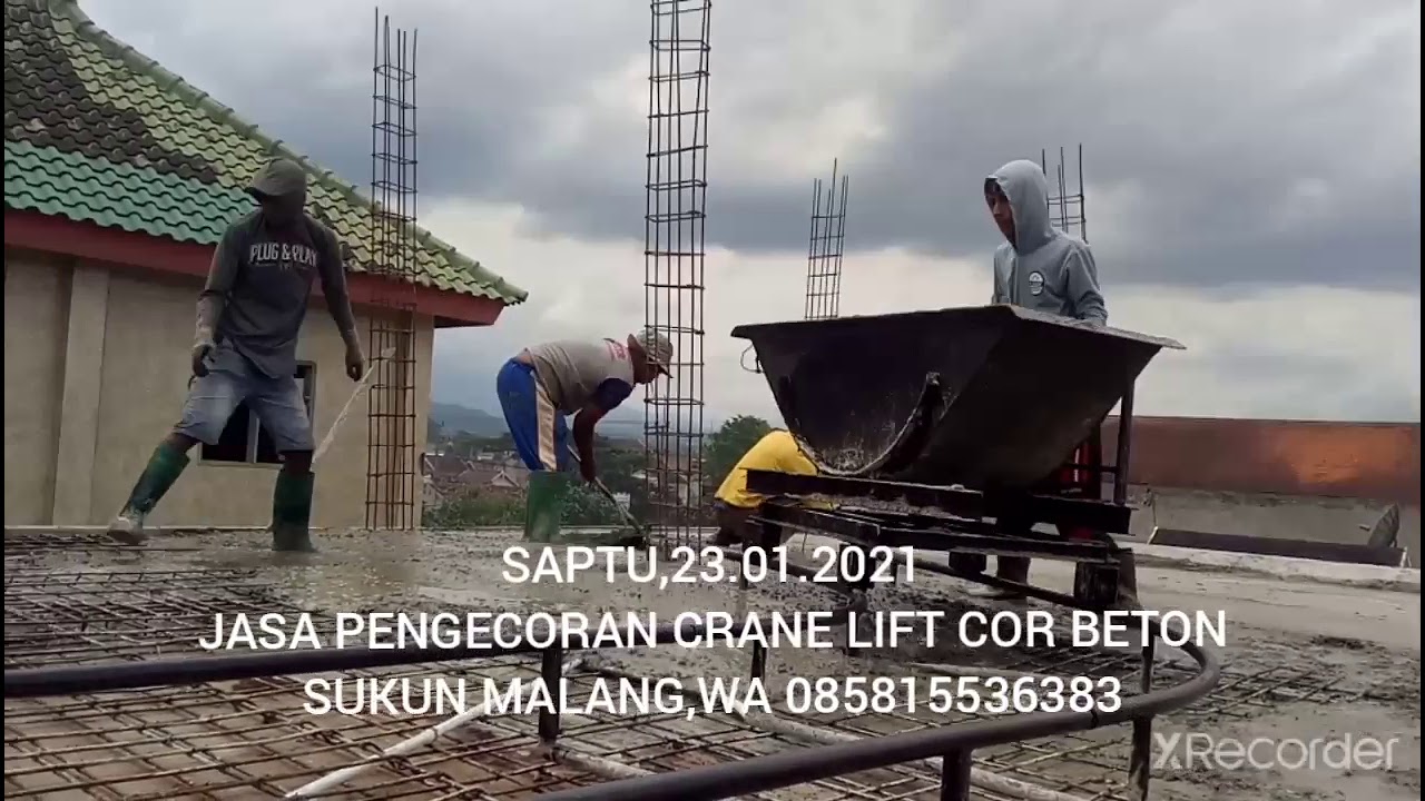 Jasa pengecoran, Crane lift Cor beton Sukun Malang WA 085815535383 ...