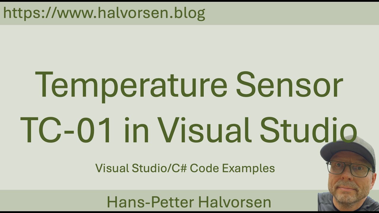 Temperature Sensor TC-01 in Visual Studio - YouTube