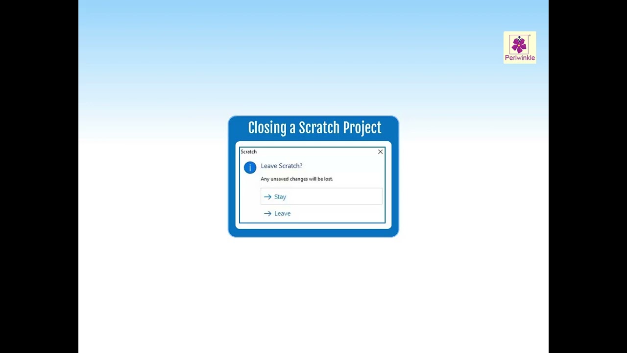 Closing a Scratch Project | Computer Training | Periwinkle - YouTube