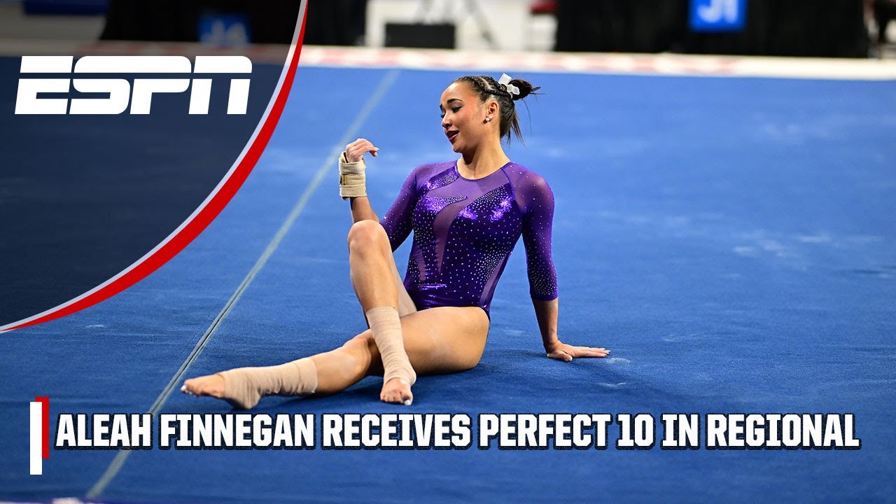 Aleah Finnegan with a POSTSEASON PERFECT 10 in the Arkansas Regional 🤩 ...