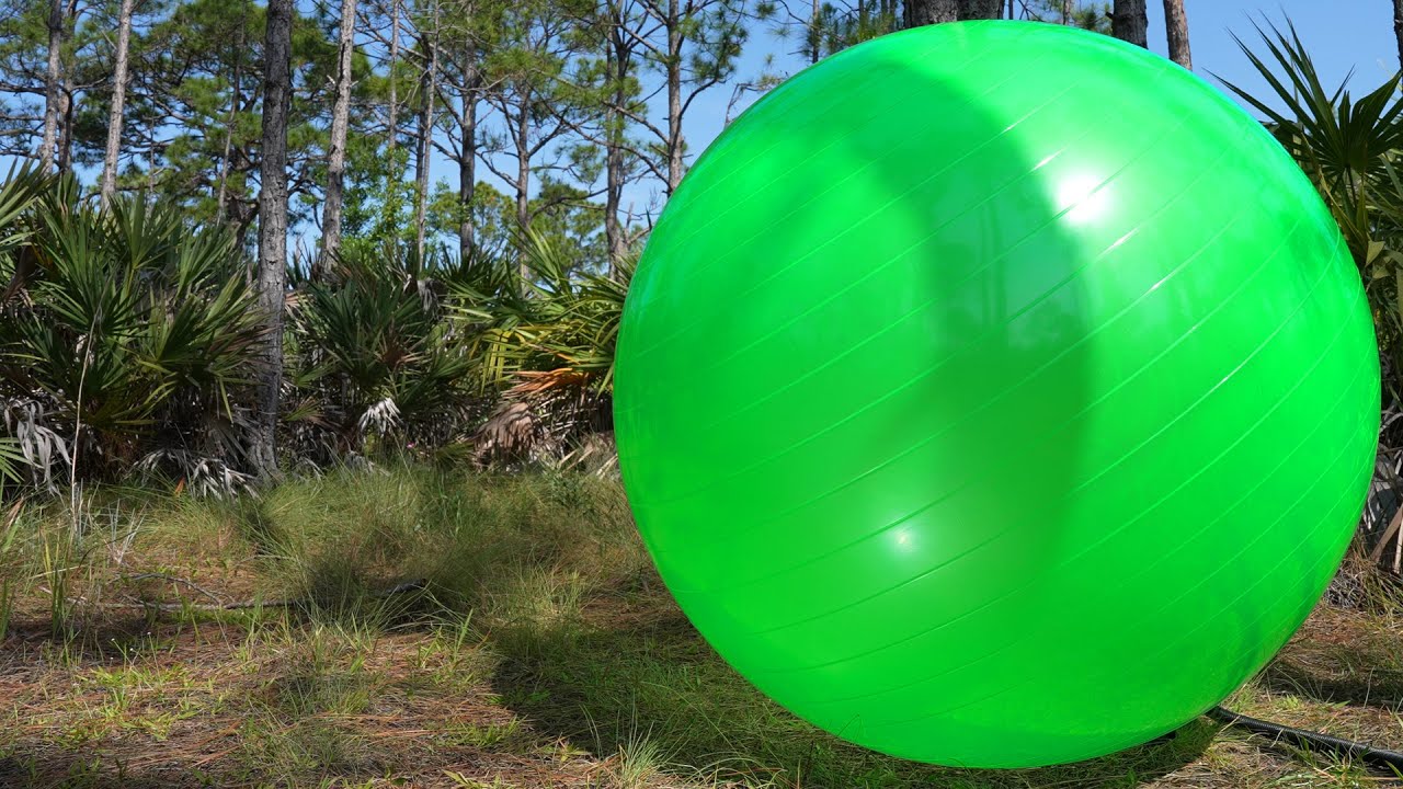 Super Soft and Squishy 50-Inch Bouncy Ball from Bigens Toys Being Inflated - YouTube