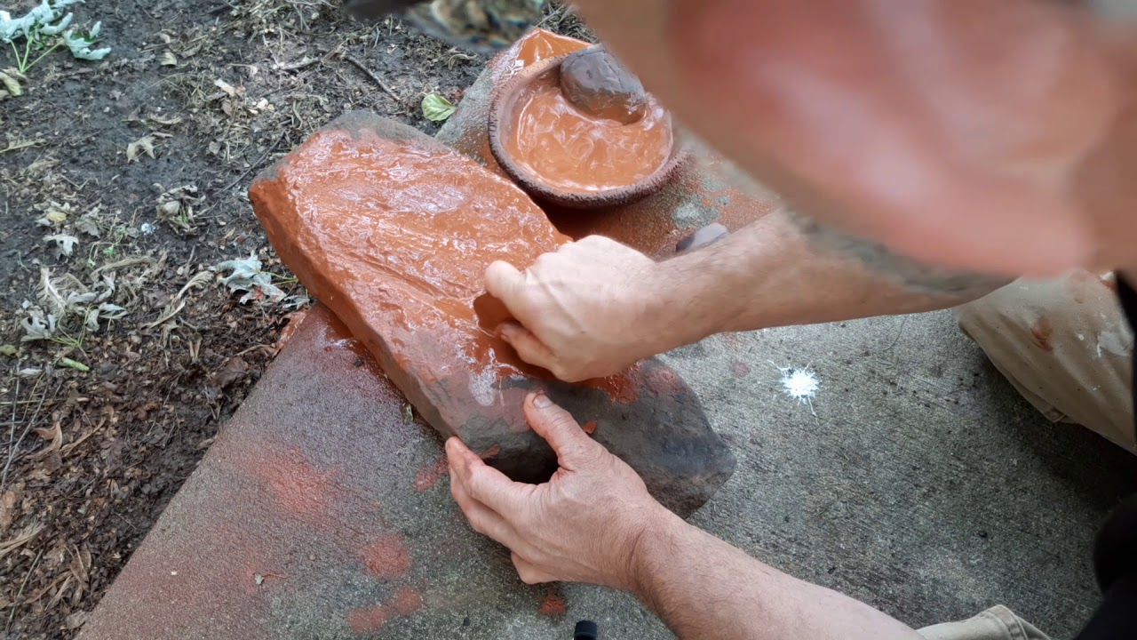 Making a hematite celt axe in less than 20 minutes - YouTube