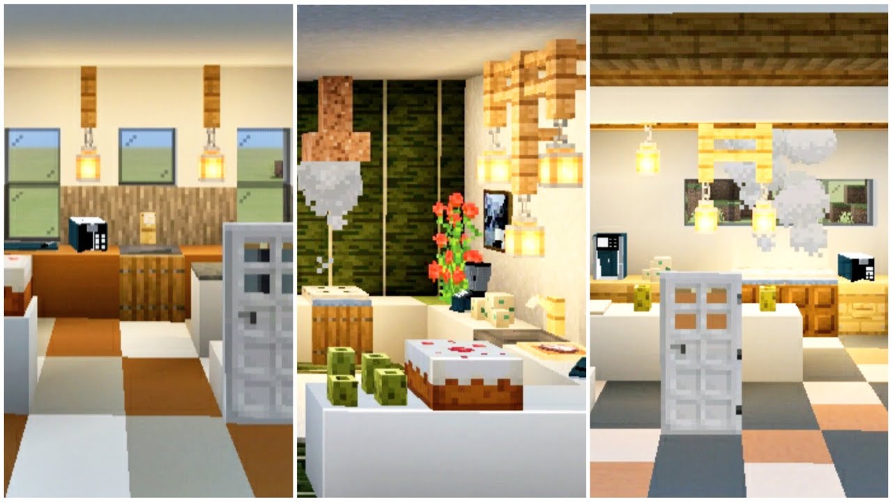 MINECRAFT: 3 WAYS TO DESIGN YOUR KITCHEN | EASY TURORIAL | CRIAN GAMING ...