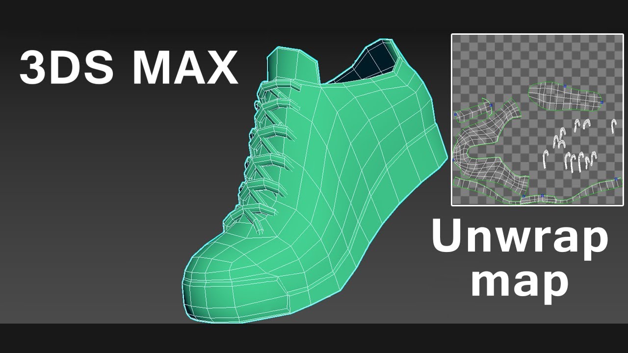 Shoes unwrap uvw tutorial - YouTube