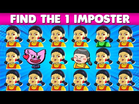 😹 FIND THE 1 IMPOSTER IN SQUID GAME | Quiz Puzzle Game | Puzzle for the brain