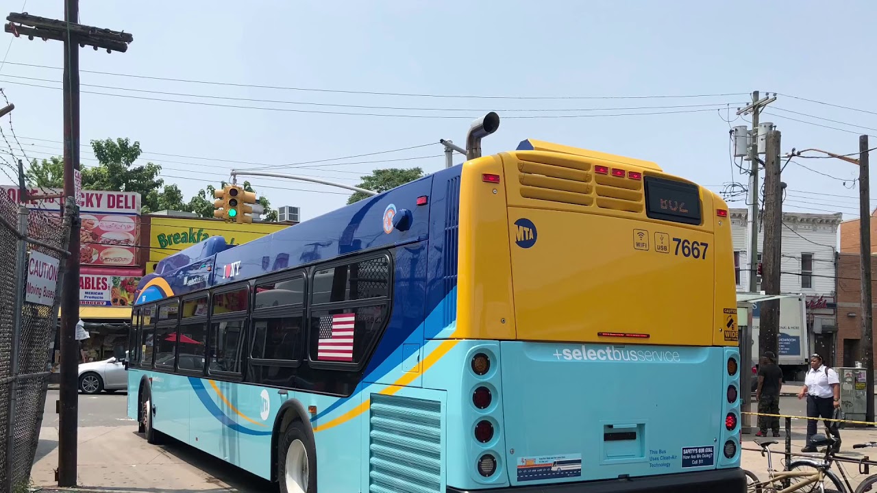 MTA Exclusive! 2018 New Flyer XD40 Xcelsior #7667 on the B82 - YouTube