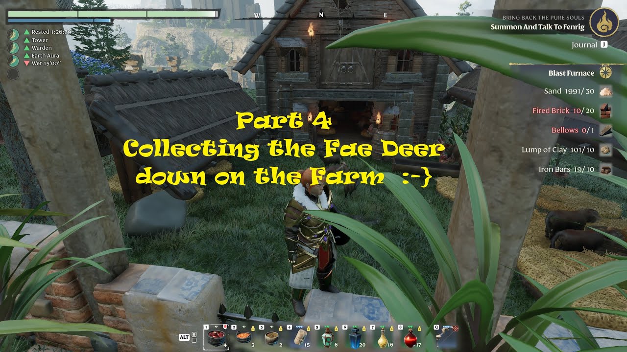 Enshrouded 2024 Part 4 Collecting the Fae Deer for Farm Animals Quest ...