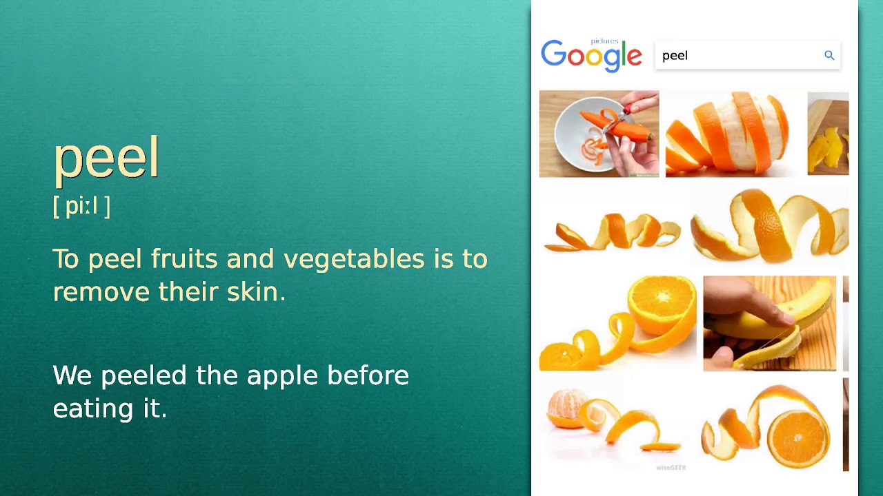 Peel : B2 level english vocabulary lesson, www.LipLix.com - YouTube