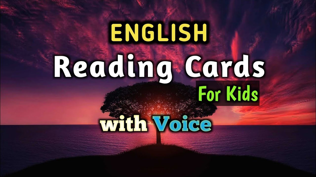 English Reading Cards with Voice || how to develop English reading for ...