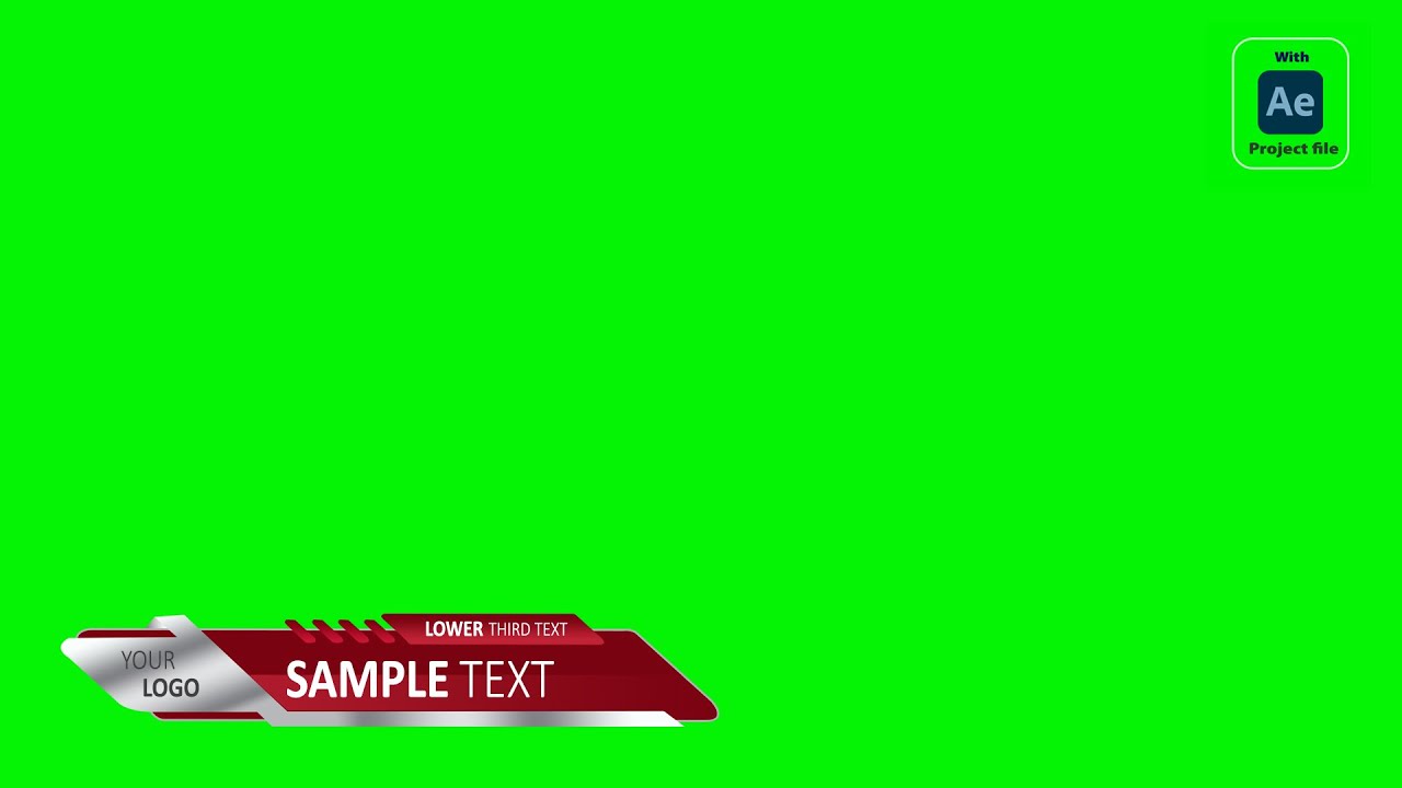 3D View with Project File NON COPYRIGHT Red Title Green Screen Chroma ...