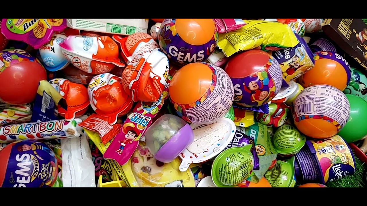 8 mins satisfying video some lot's of new kinder Joy and yummy candies ...