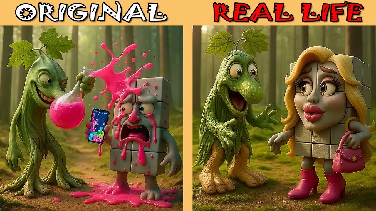 Brainrot Memes Love Transformation | Brainrot Original vs Real life ...