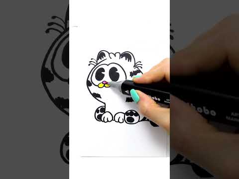 How to draw Garfield cute - the movie  #drawings #drawing #garfield #garfieldthemovie