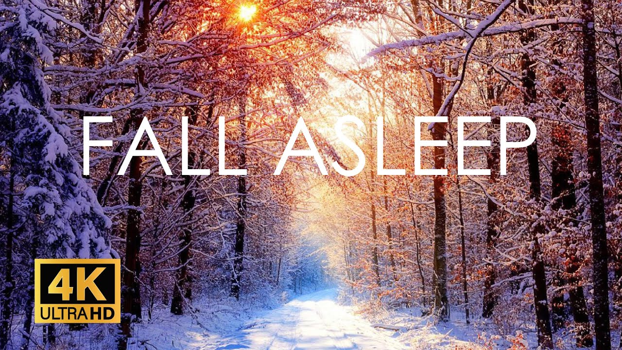 Relaxing Deep Sleep Music with Snow falling Sounds: Fall Asleep Easy ...