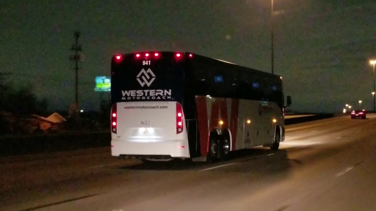 Western Motorcoach on 610 after leaving the NRG Stadium - YouTube