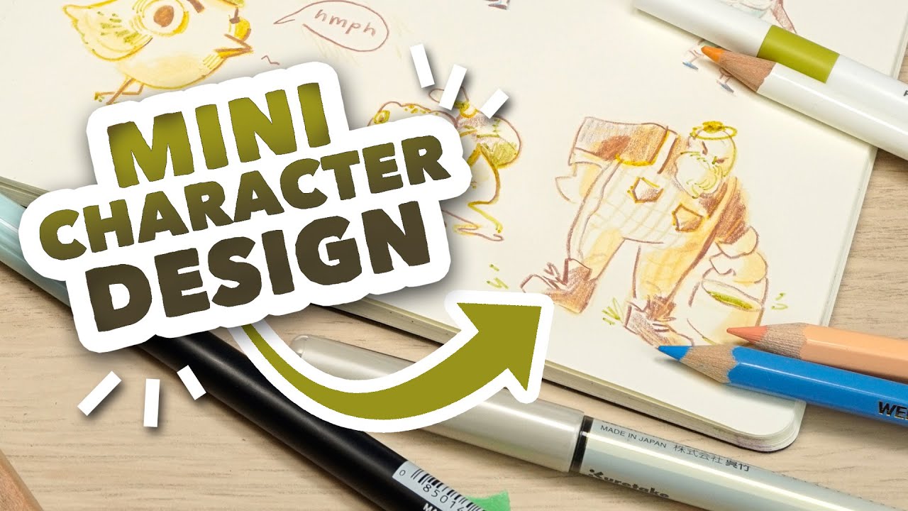 Designing Mini Characters // Fill a Sketchbook With me! // Sketchbox ...