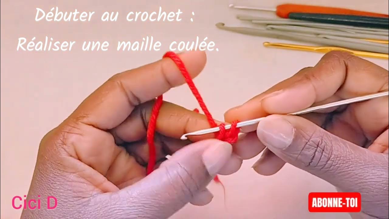 Tuto crochet : maille coulée débuter au crochet - YouTube