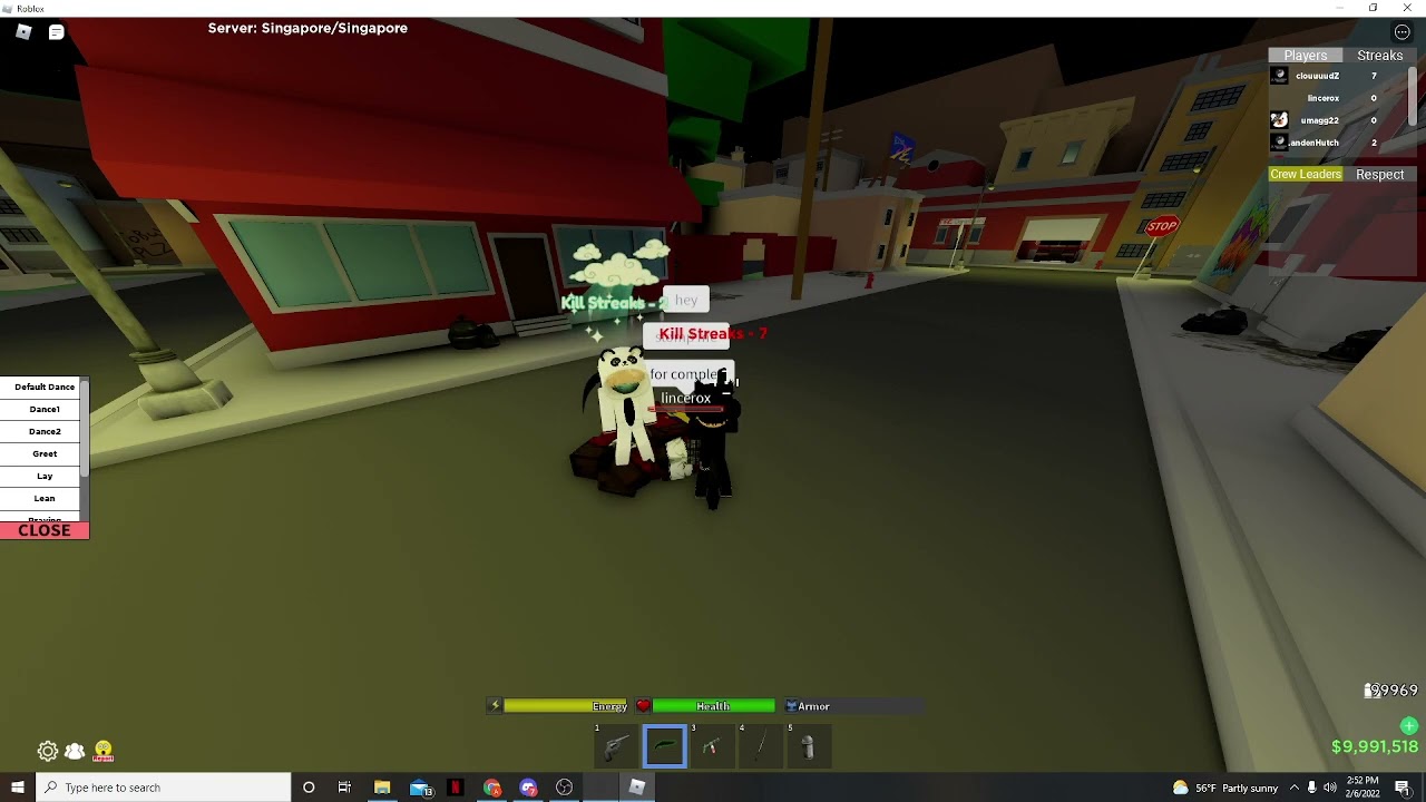 geting as much as a killstreak as we can da hood modded - YouTube