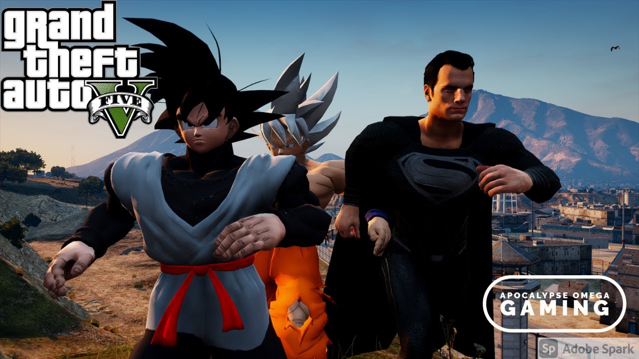 SUPERMAN VS GOKU BLACK AND ULTRA INSTINCT GOKU - GTA 5 MODS - YouTube