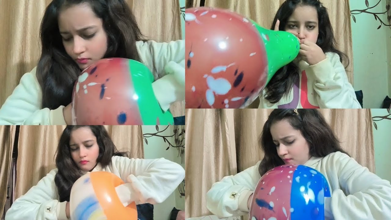 requested apple 🍎🎈balloon blow challenge || apple make balloon blast💥💣 challenge || apple ...