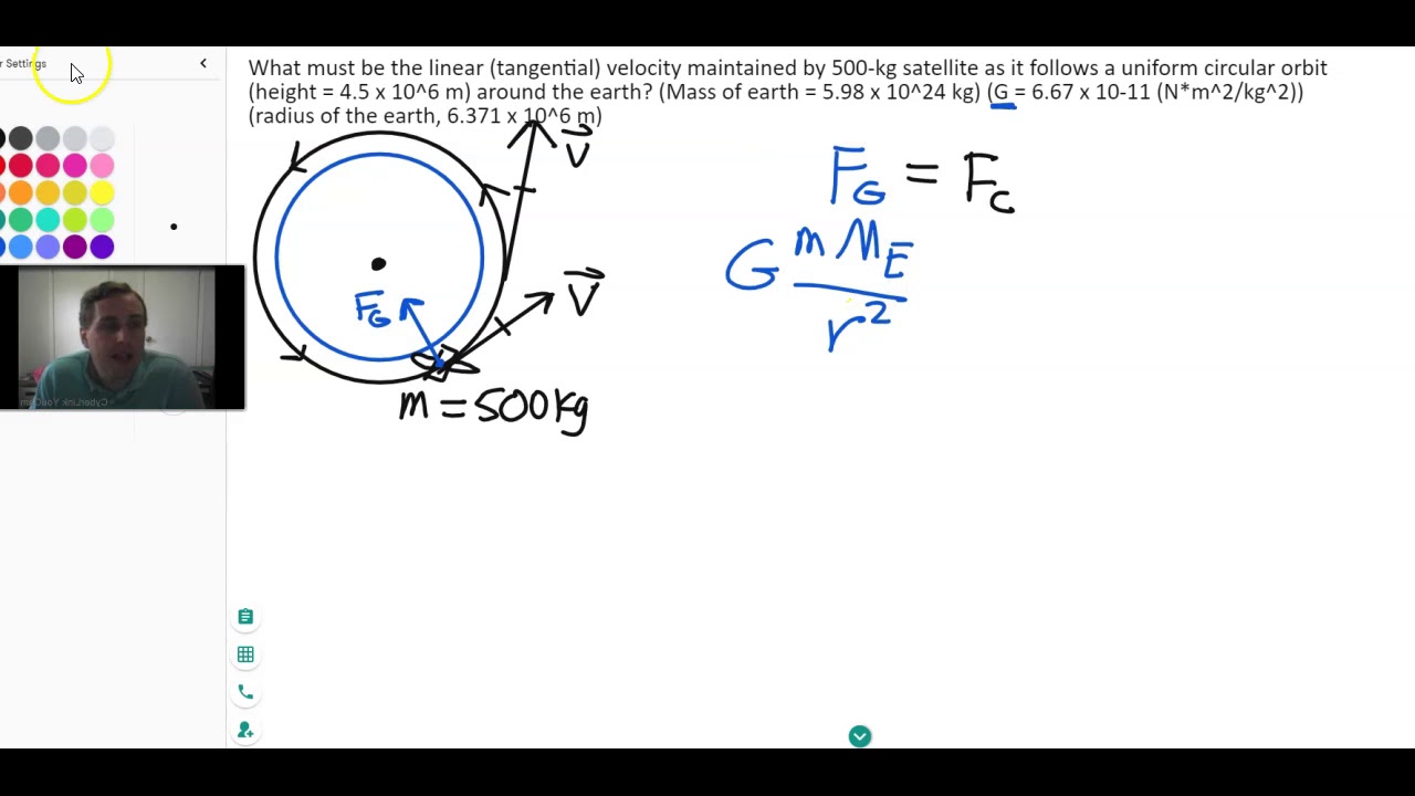 Uniform Circular Orbit Velocity Calculation Problem - YouTube