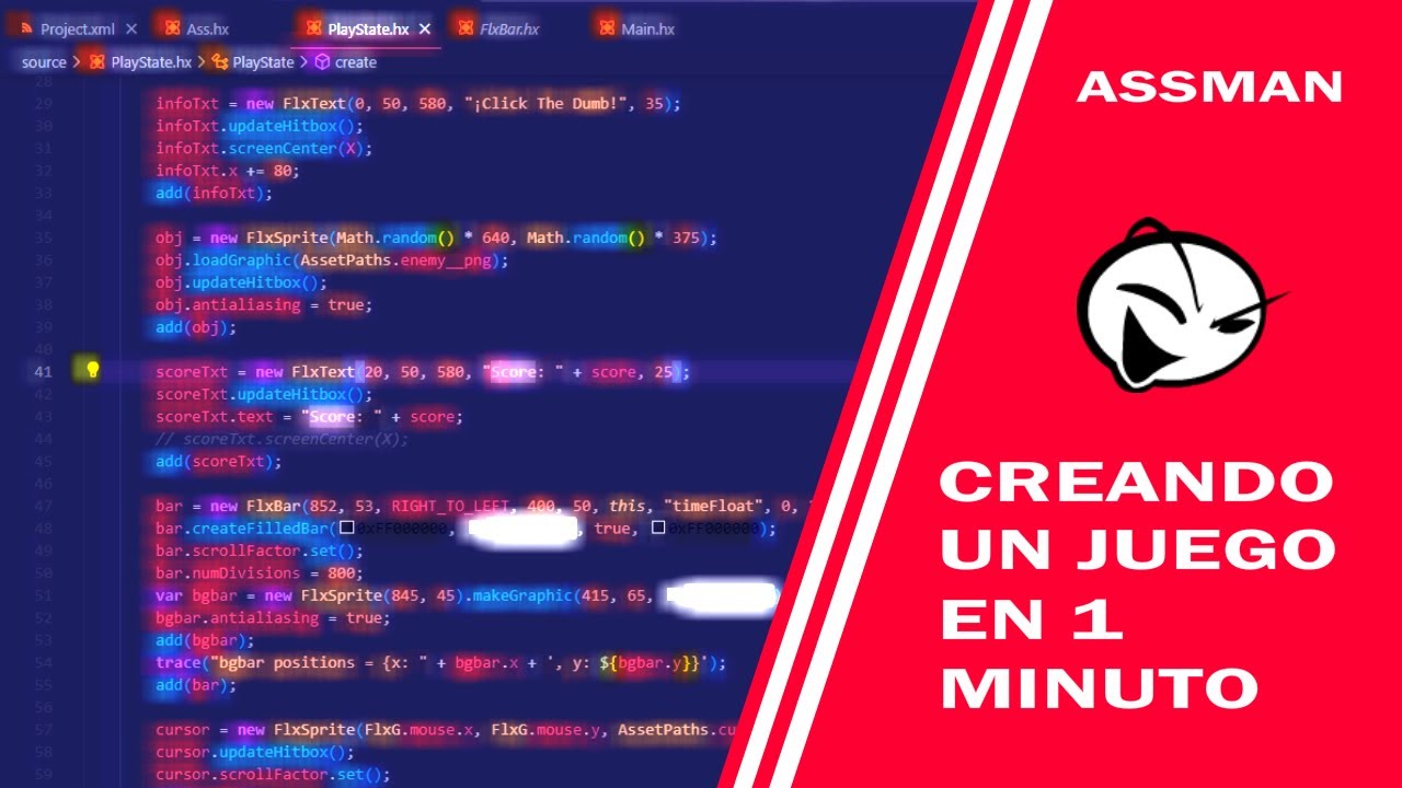 CODIFICANDO UN JUEGO EN 1 MINUTO! | ASSMAN | - YouTube