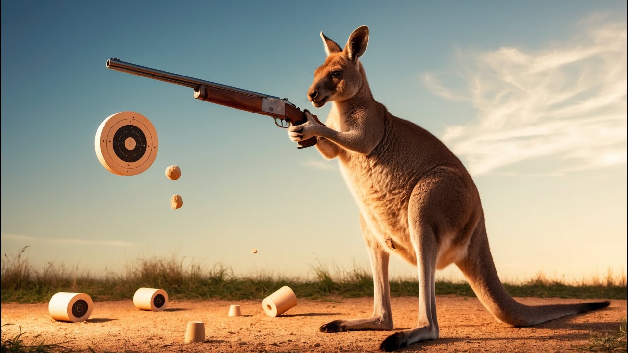 AUSTRALIAN CLAY TARGET SHOOTING WITH KANGAROOS - YouTube