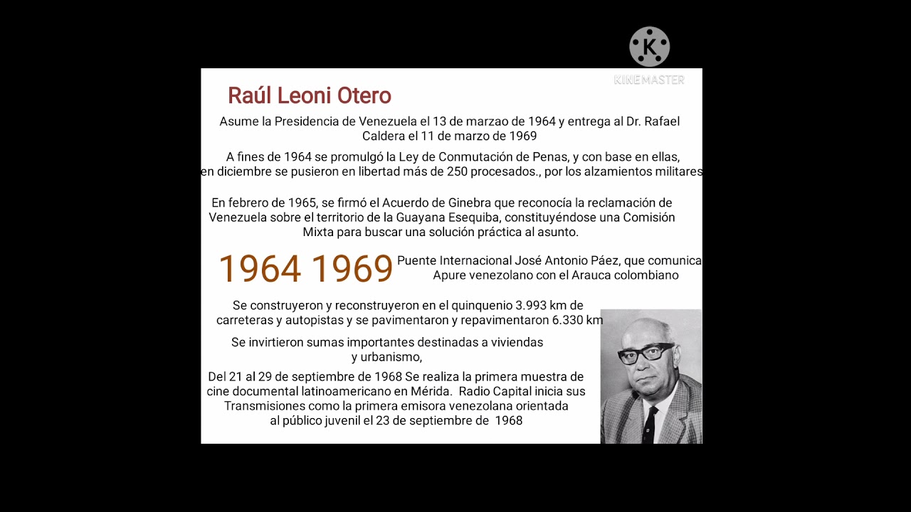 Gobierno de Raúl Leoni 1964 1969 - YouTube