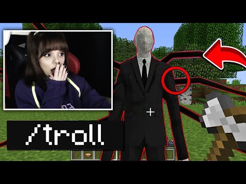 Minecraft'ta SLENDERMAN İle Kız Yayıncıyı TROLLEDİM!